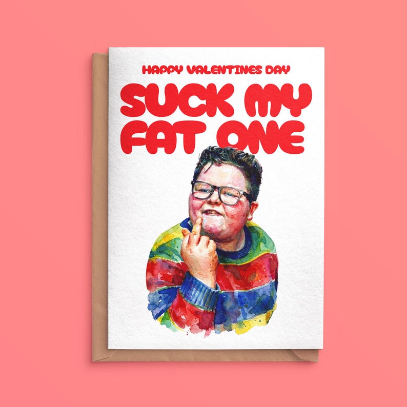 Stranger Things Inspired Valentines Day Card | Derek | Suck My Fat One ...