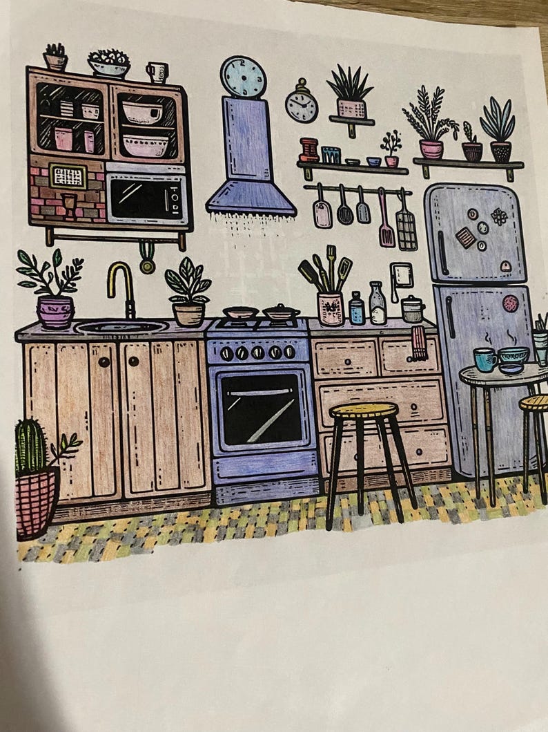 Creative Bundle! 30+ Interior Design Coloring Pages- Full House - Etsy