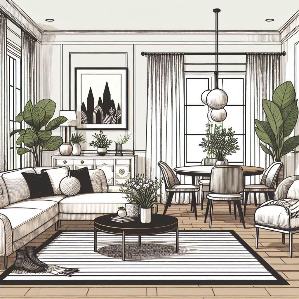 14 Interior Design Coloring Pages- Living Rooms - Etsy
