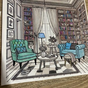 Creative Bundle! 30+ Interior Design Coloring Pages- Full House - Etsy