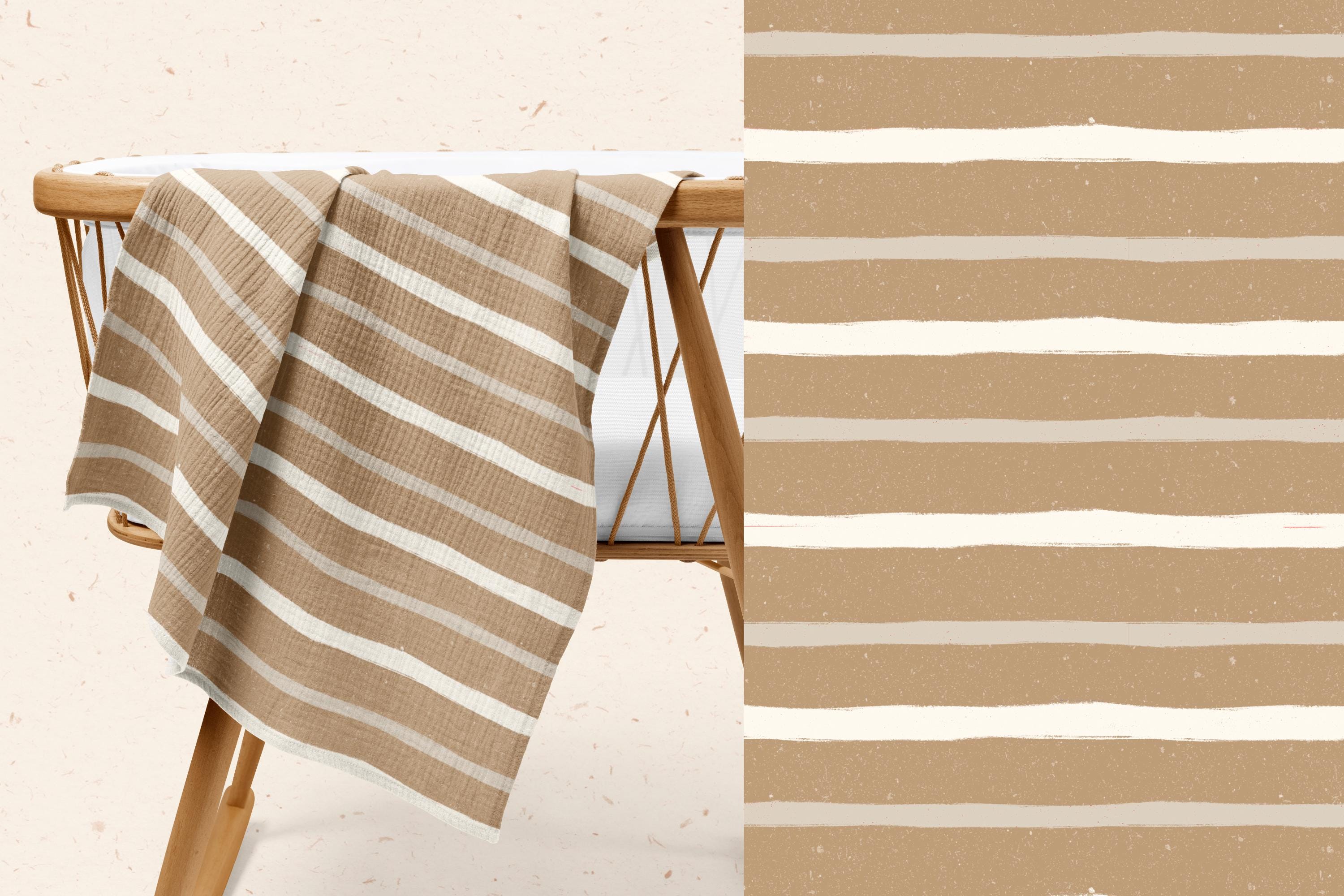 Rustic Neutral Stripe Seamless Digital Pattern - Minimalist Beige and ...
