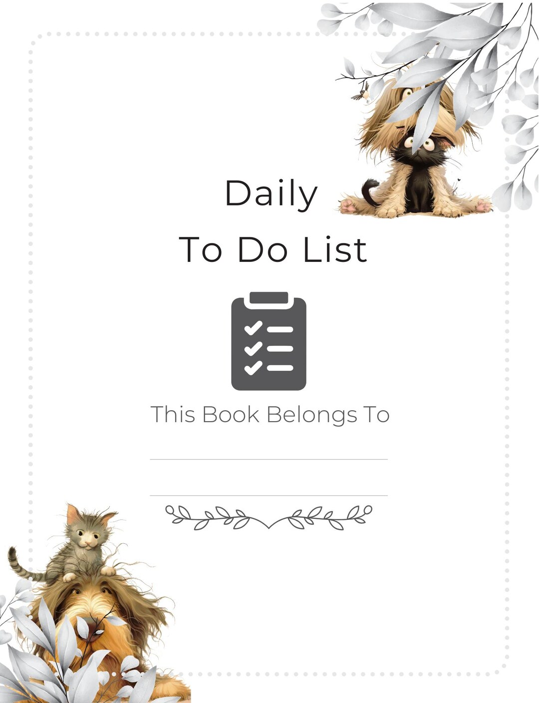 Printable to Do List | Daily, Weekly To-do Pdf Planner Checklist ...