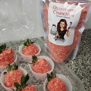 Strawberry Crunchies Dessert Topping, Cookie Crumble - Etsy