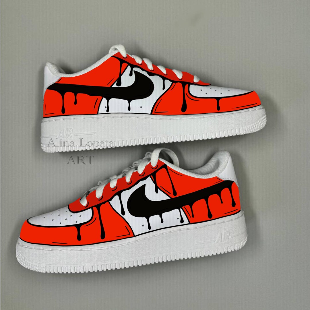 Red Custom Air Force 1 | Custom Air Force| Red Shoes | Custom Nike ...