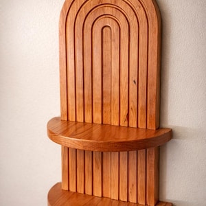 Modern Arched Wall Shelf – Minimalist Floating Wood Shelf - Trend 2026 ...