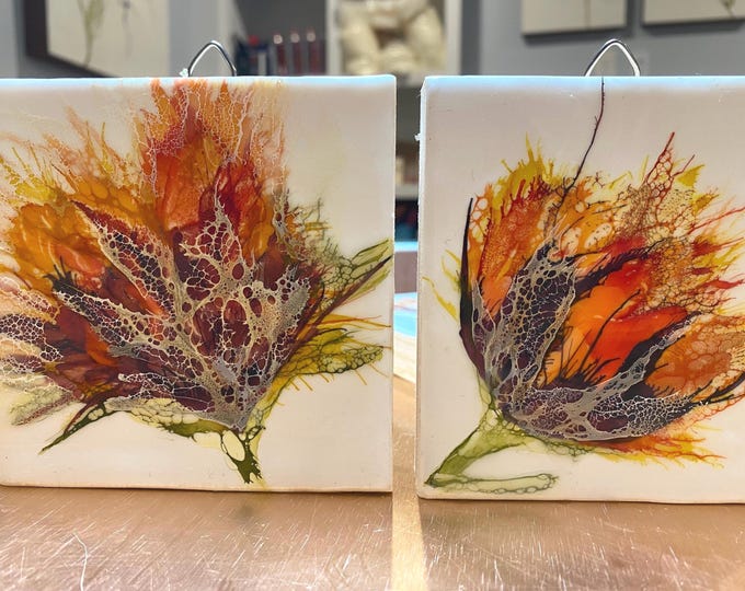 Handcrafted Floral Delights: Encaustic Art on Beeswax - Small Panels - Etsy