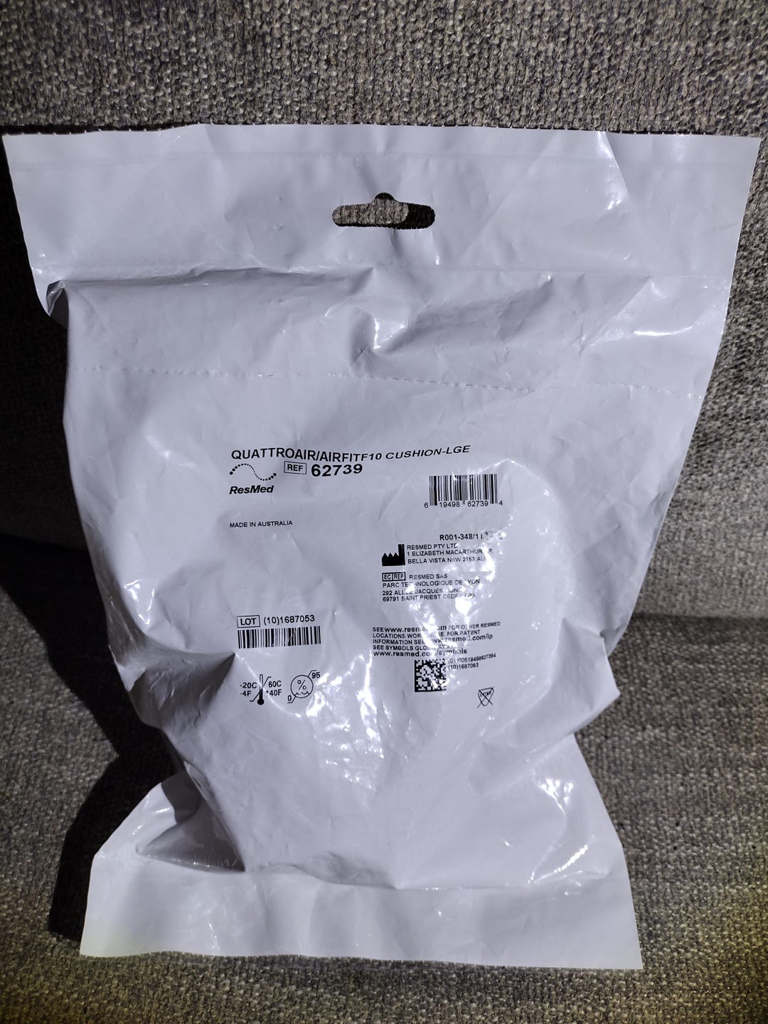 Large - Resmed Full Face Cushion for Airfit F10 & Quattro Air Series ...