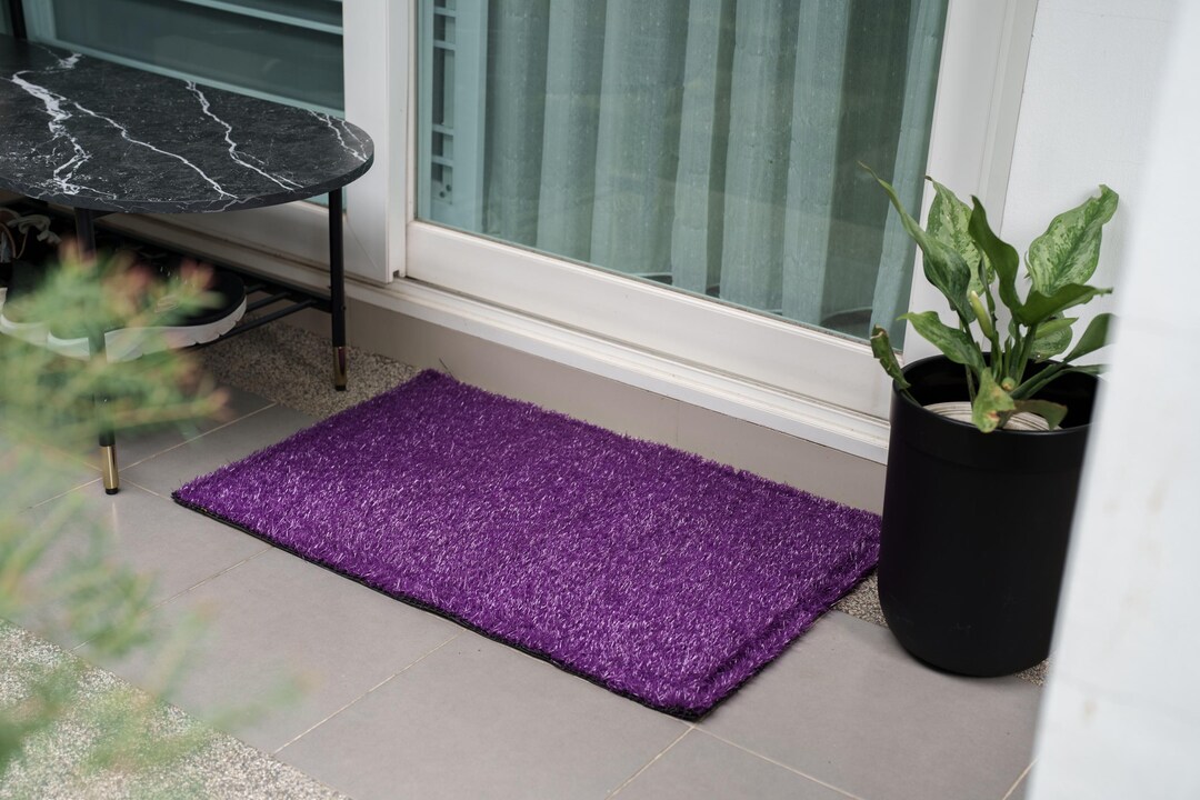 Paladin's Amethyst Purple Small Smooth Cut Outdoor Mat. Designed With ...