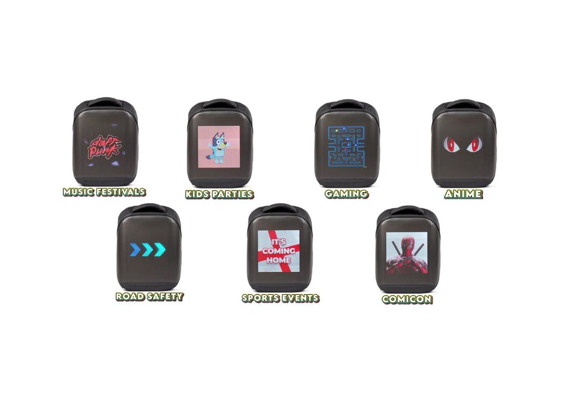 LED Screen Backpack for Kids – Customizable & Fun Light-up Backpack - Etsy