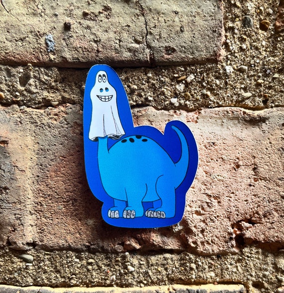 Dino Ghost Sticker - Etsy