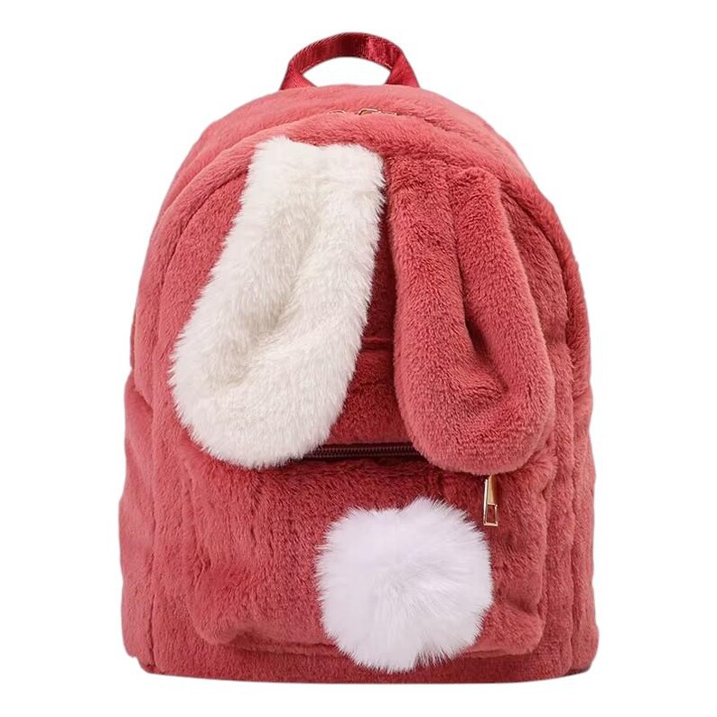 Personalized Plush Backpack for Women, Cute Bunny Ear Fall and Winter ...