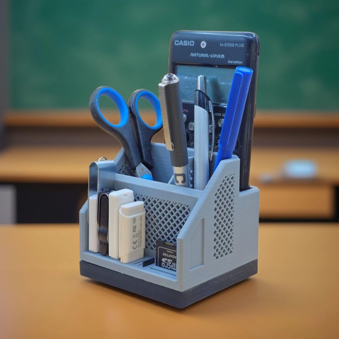 3D Multifunctional Desk Organizer for Office and Study - Compact Holder ...
