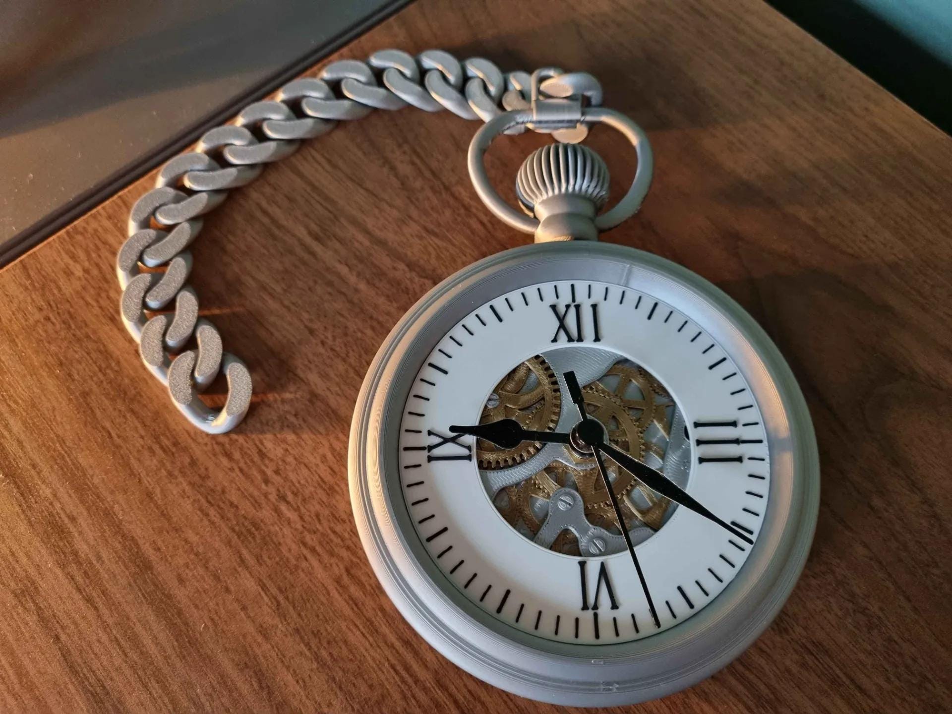 Giant Steampunk Pocket Watch, Vintage Decor, Exposed Gears, Retro Style ...
