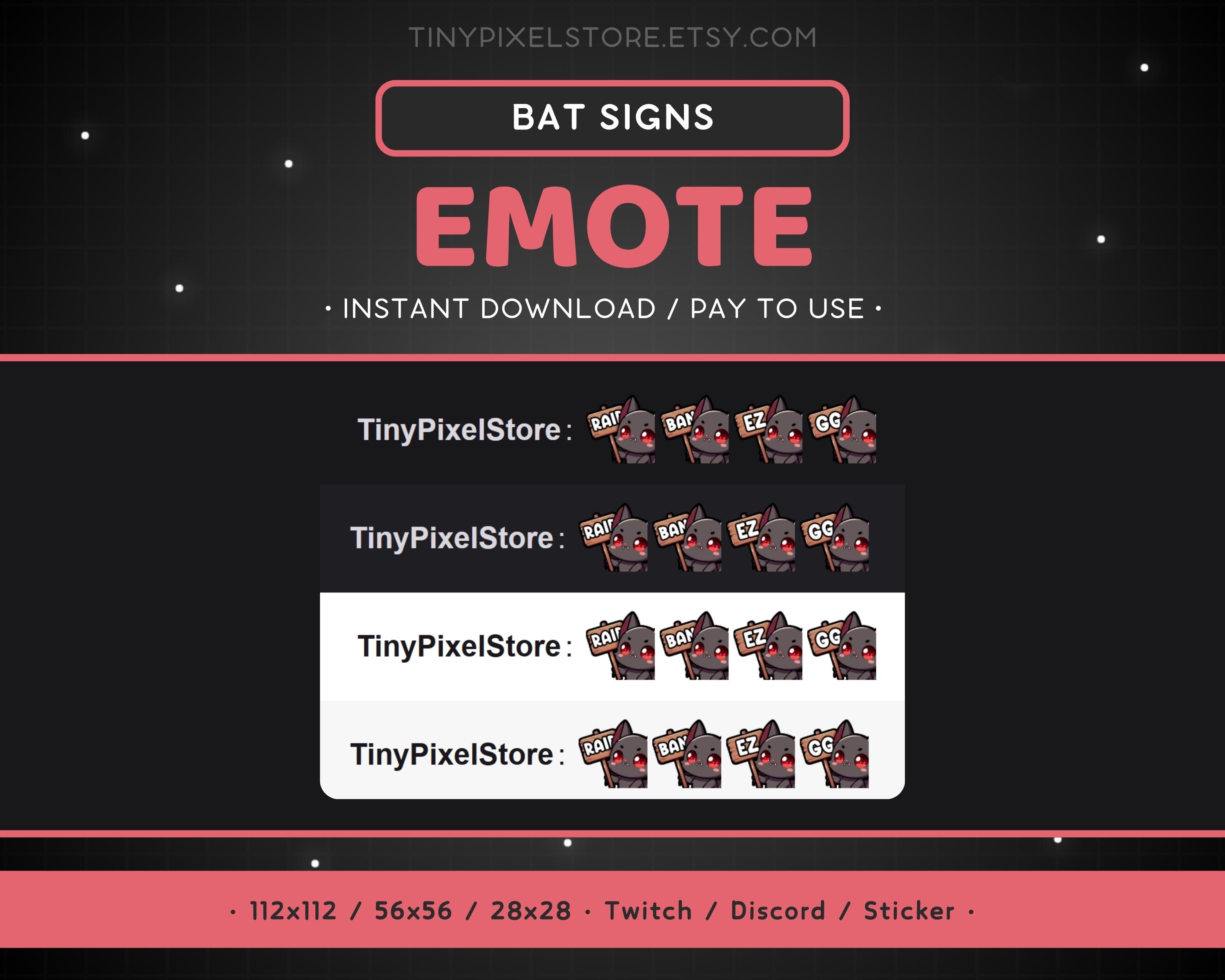 Bat Signs Emote - Discord Sticker, Emoticon, Halloween, EZ, GG, Raid ...
