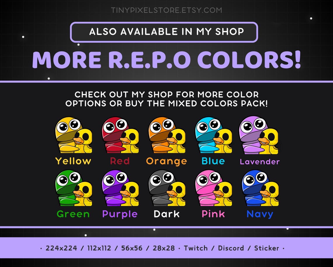 REPO Twitch Emote Bundle 24x - Pink R.E.P.O Discord Emote, Funny ...