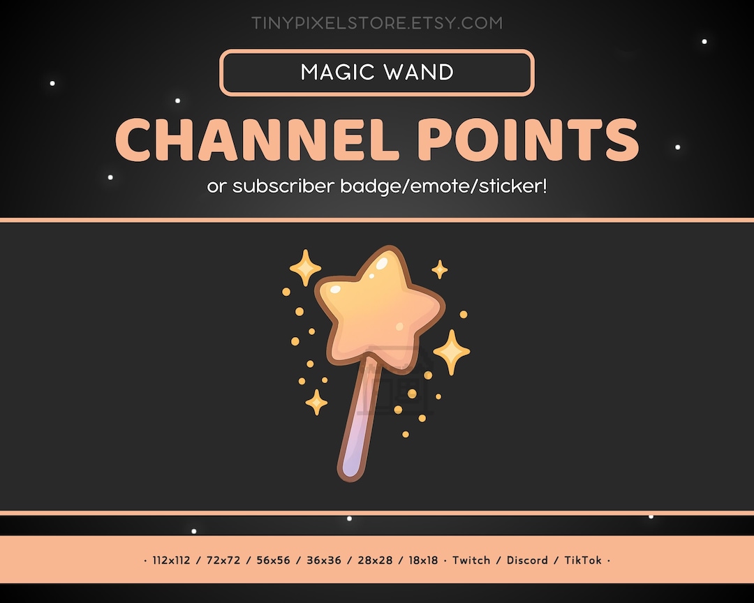 Magic Wand Twitch Channel Point Icon, Sub Badge, Emote - Cute Discord ...