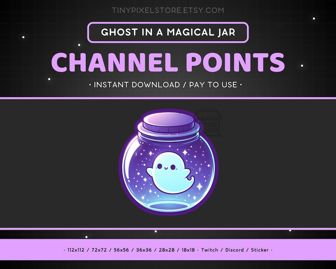 Ghost Twitch Channel Point Icon, Sub Badge, Emote - Magical Jar Discord ...