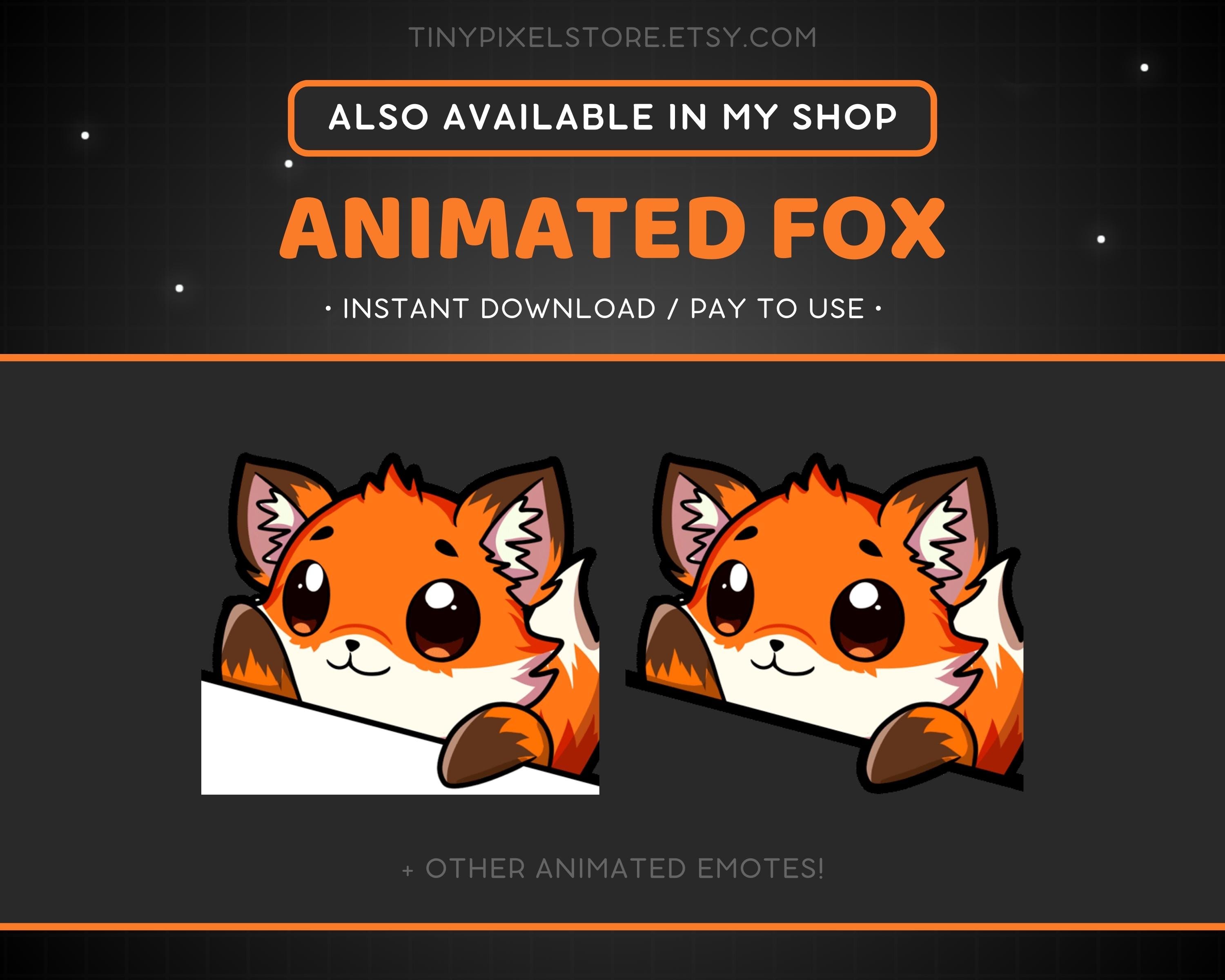 Orange Fox Twitch Emote Bundle 10x - Cute Happy Fox Pack Discord Emote ...