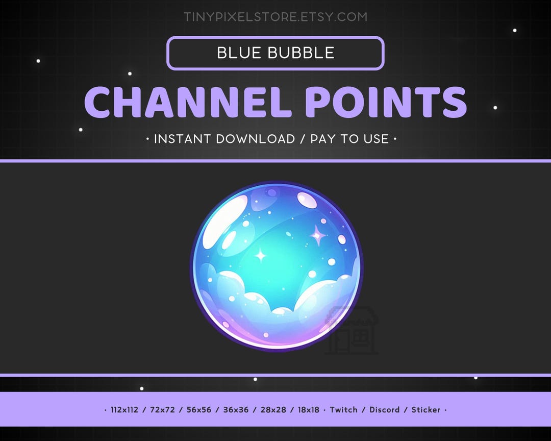 Blue Bubble Twitch Channel Point Icon, Sub Badge, Emote - Soap Bubble ...