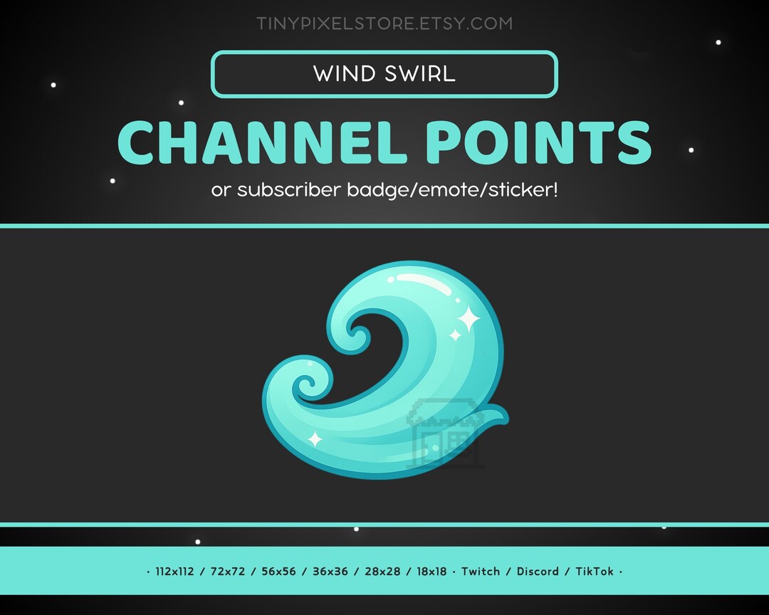 Wind Swirl Twitch Channel Point Icon - Sub Badge, Emote, Wind Discord ...