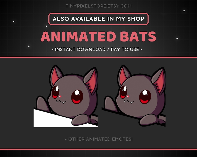 Bat Twitch Emote Bundle 25x - Discord Emote Pack, Cute Funny Animal ...