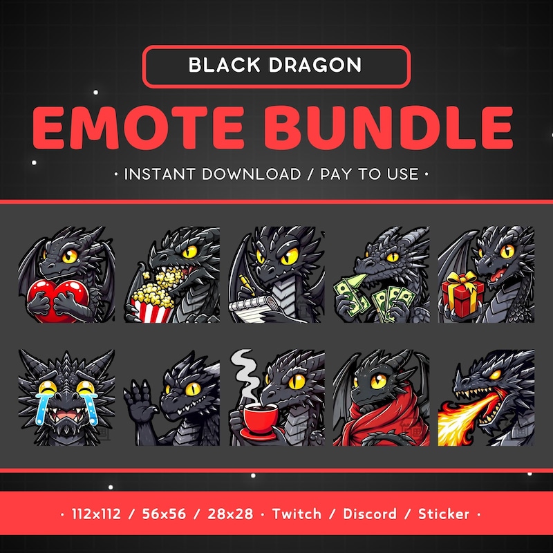 White Dragon Twitch Emote - Etsy