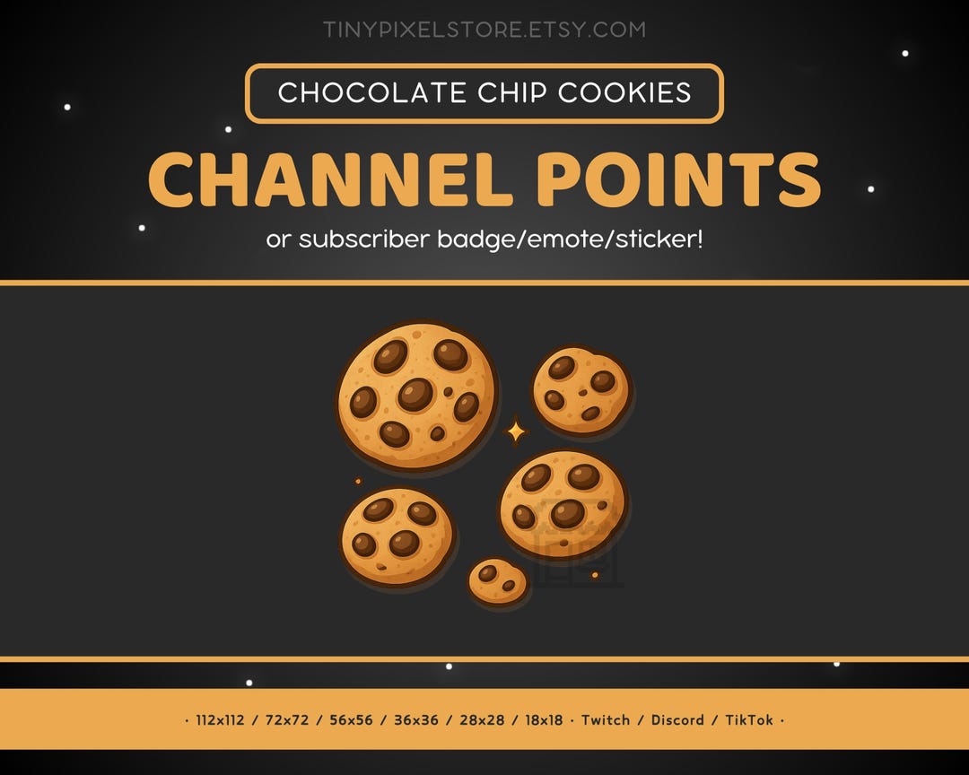 Cookie Twitch Channel Point Icon, Sub Badge, Emote - Discord, Streaming ...