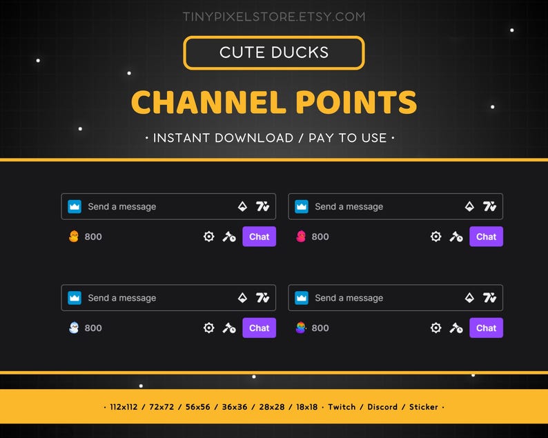 Duck Twitch Sub Badge, Emote - Bit Badges, Discord, Channel Point Icon ...