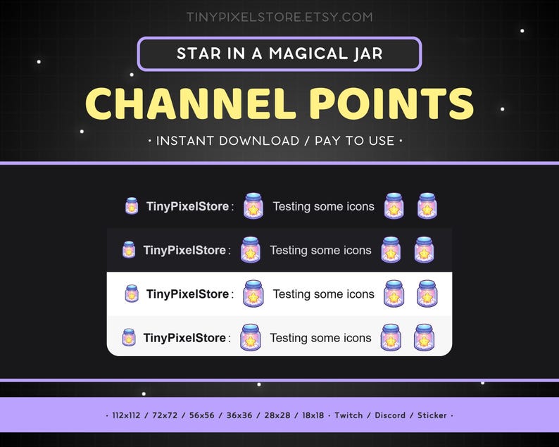 Star Jar Twitch Channel Point Icon, Discord Emote (digital Download) - Etsy