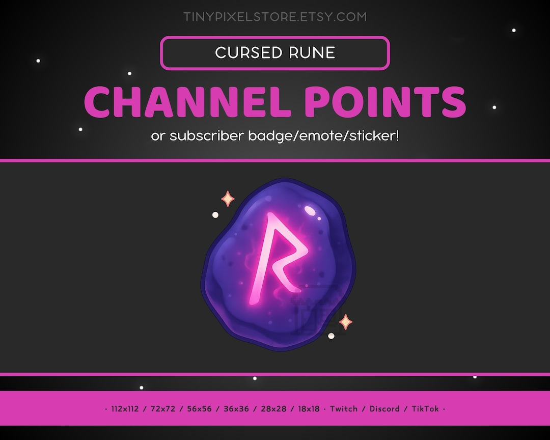 Cursed Rune Twitch Channel Point Icon, Sub Badge, Emote - Rune Discord ...