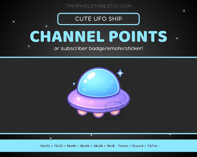 UFO Twitch Channel Point Icon, Sub Badge, Emote - Discord, Streaming ...