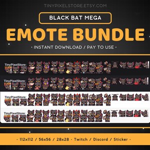 Bat Twitch Emote Bundle 25x - Discord Emote Pack, Streaming, Gaming ...