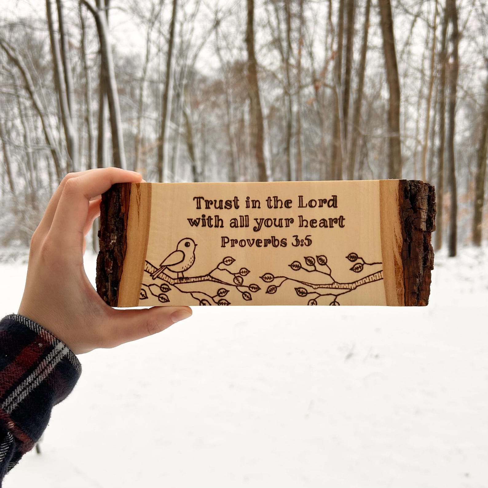 Wood Burned Bible Verse Desk Plaque - Etsy