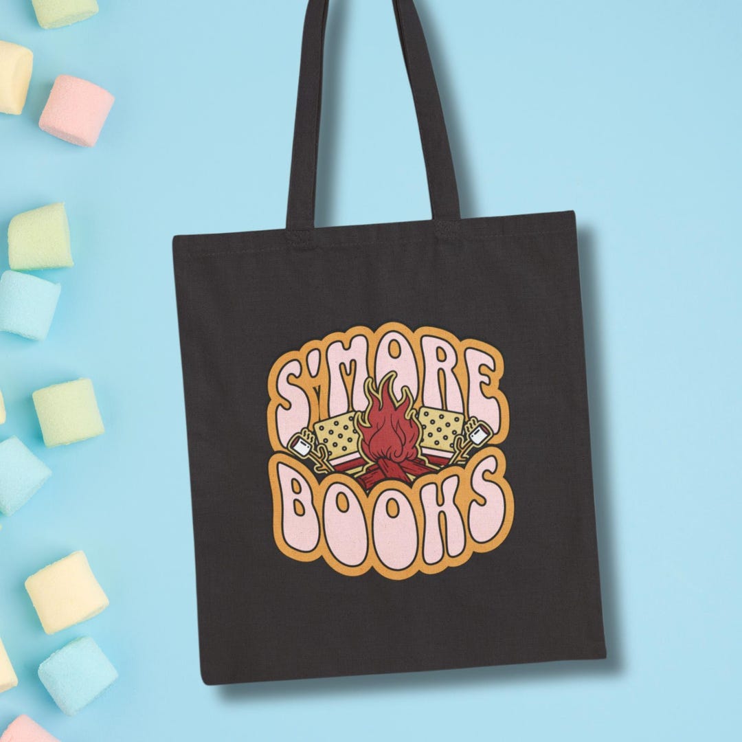 S'more Books Canvas Tote Bag: Camping, Reading, Bookworm Gift - Etsy