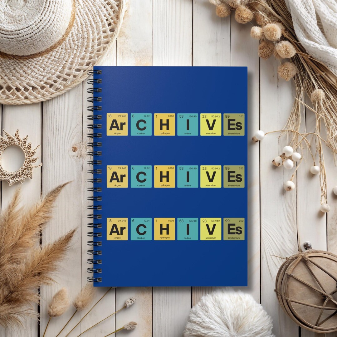 Archives Periodic Table of Elements Notebook, Fun Bookish Gift for ...