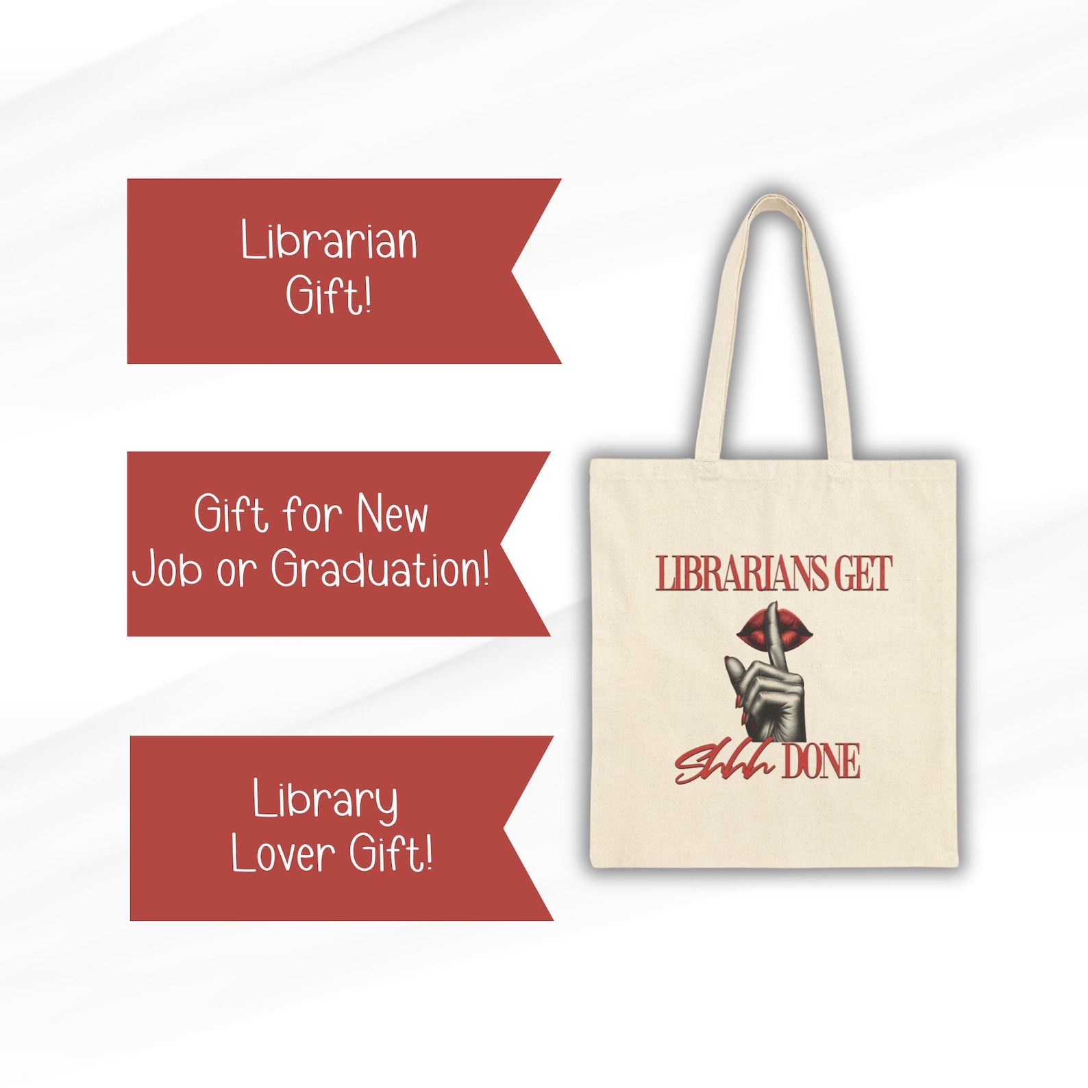 Library Tote, Librarians Get Shhh Done Bag, Funny Literary Gift for ...