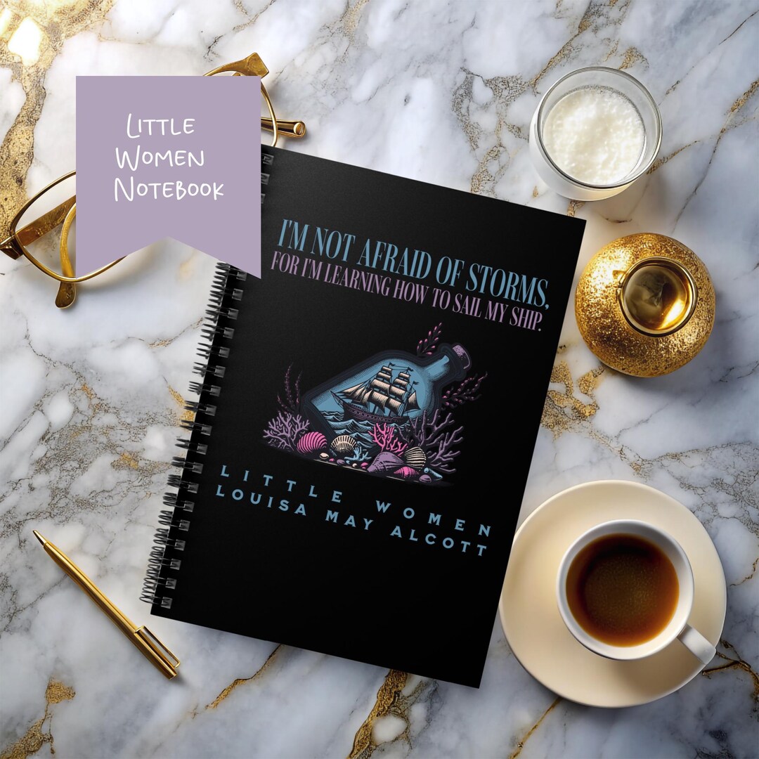 Little Women, Sail My Ship Book Quote Notebook, Bookish Gift, Reading ...