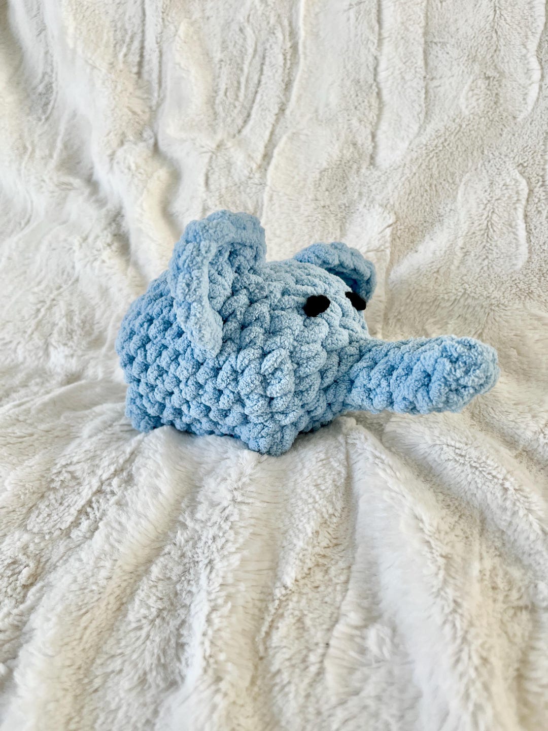 Crocheted Chunky Elephant - Etsy