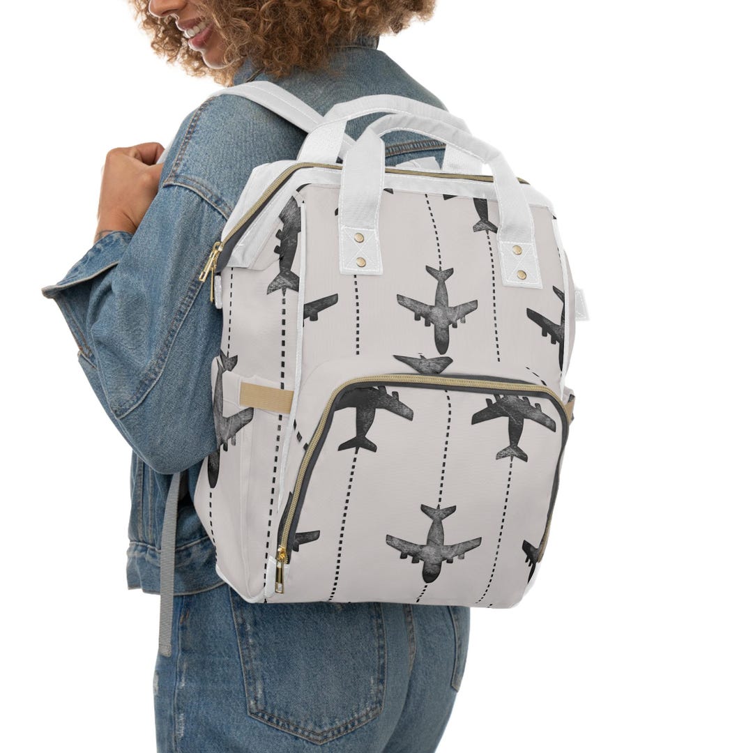 Aviation-themed Multifunctional Diaper Backpack - Perfect for Travel ...