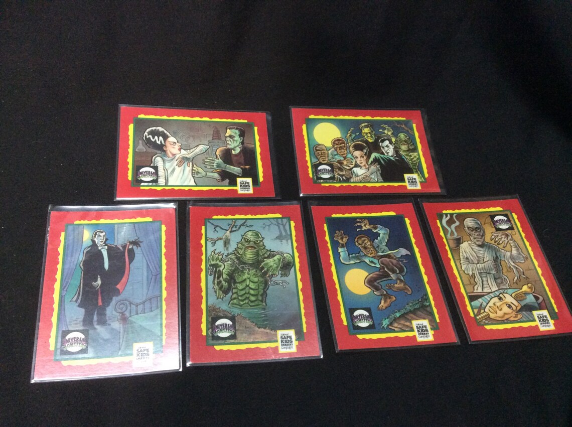Impel Universal Monsters Trading Card Set of 6 Sealed in Cello - Etsy