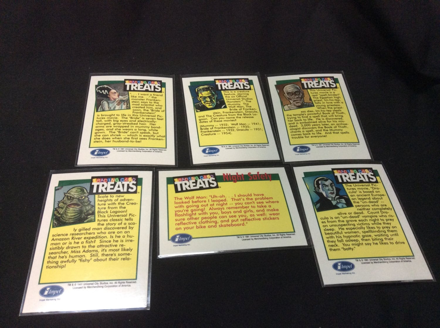 Impel Universal Monsters Trading Card Set of 6 Sealed in Cello - Etsy