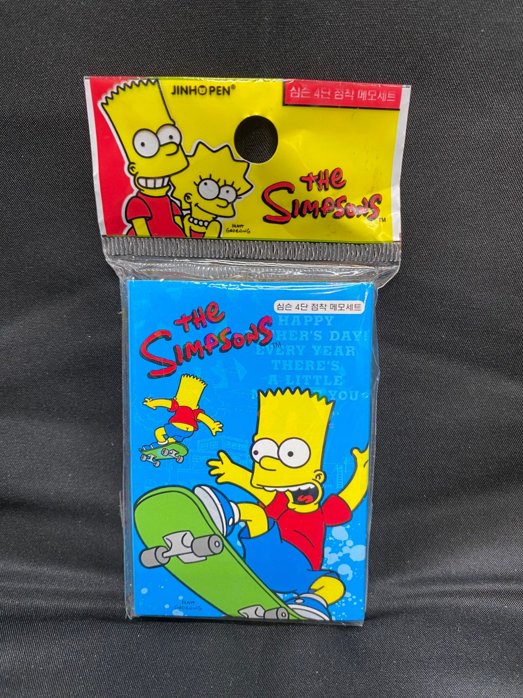 Jinho Pen the Simpsons Bart Post-it Note Pocket Organizer 2000s - Etsy