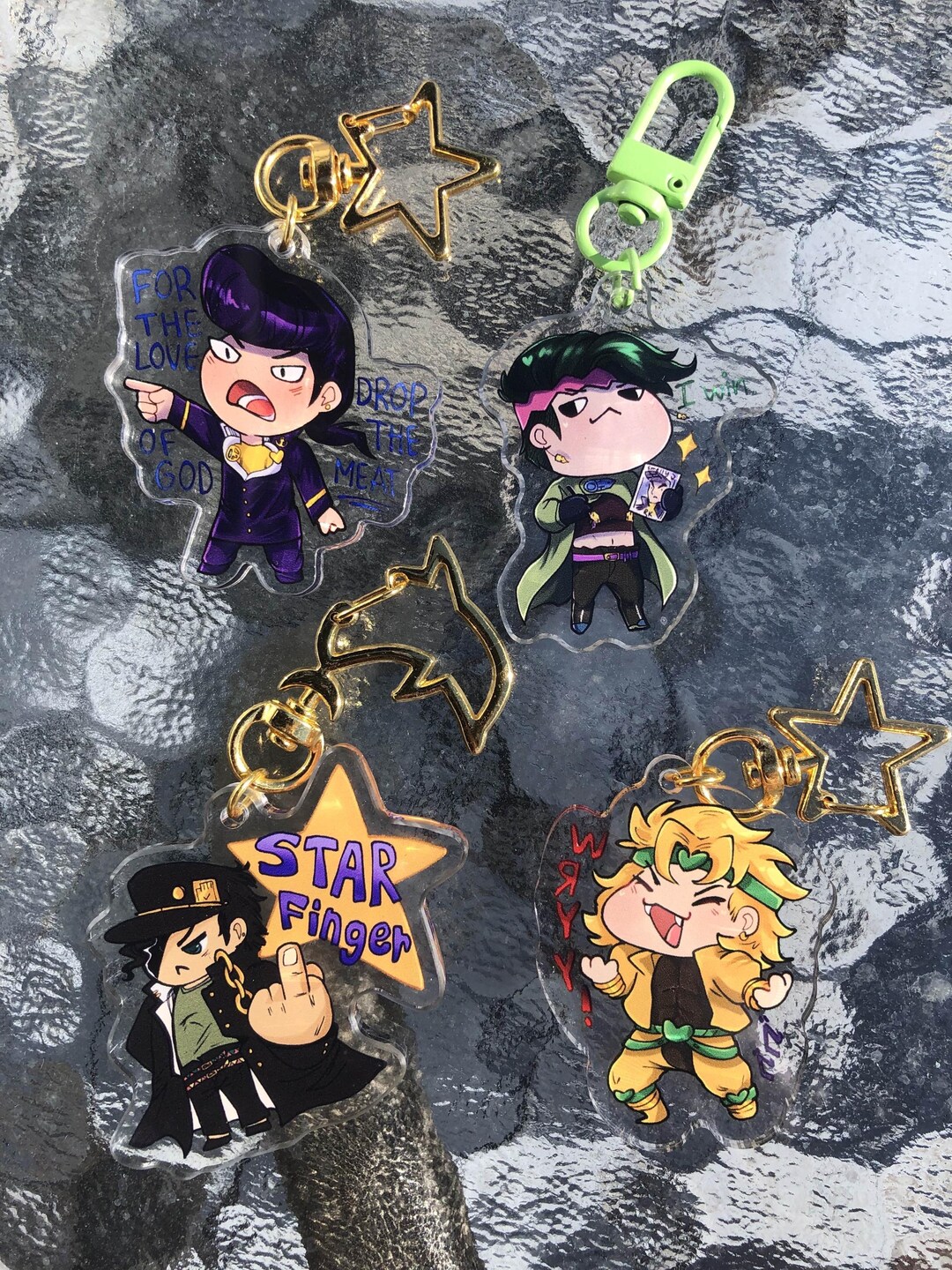 Small JJBA Character Keychains - Etsy