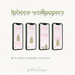 4x iPhone Wallpapers 'DECEMBER' - Etsy