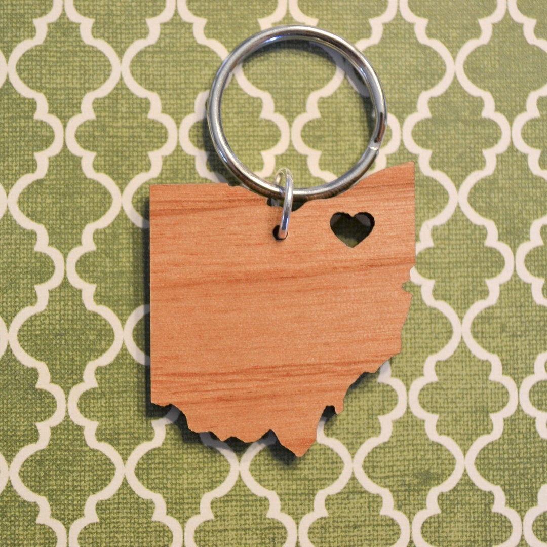 Cleveland, Ohio Love Wood Key Chain | Great Gift Idea | Bulk ...