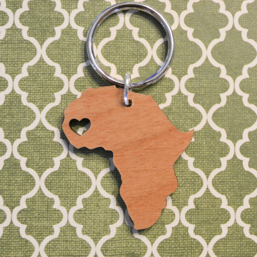 Senegal Love Wood Key Chain | Great Gift Idea | Travel Love | Bulk ...