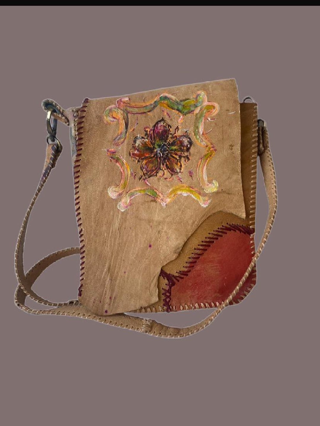 Leather Art Shoulder Bag / Handmade Leather / Art / One of A Kind ...