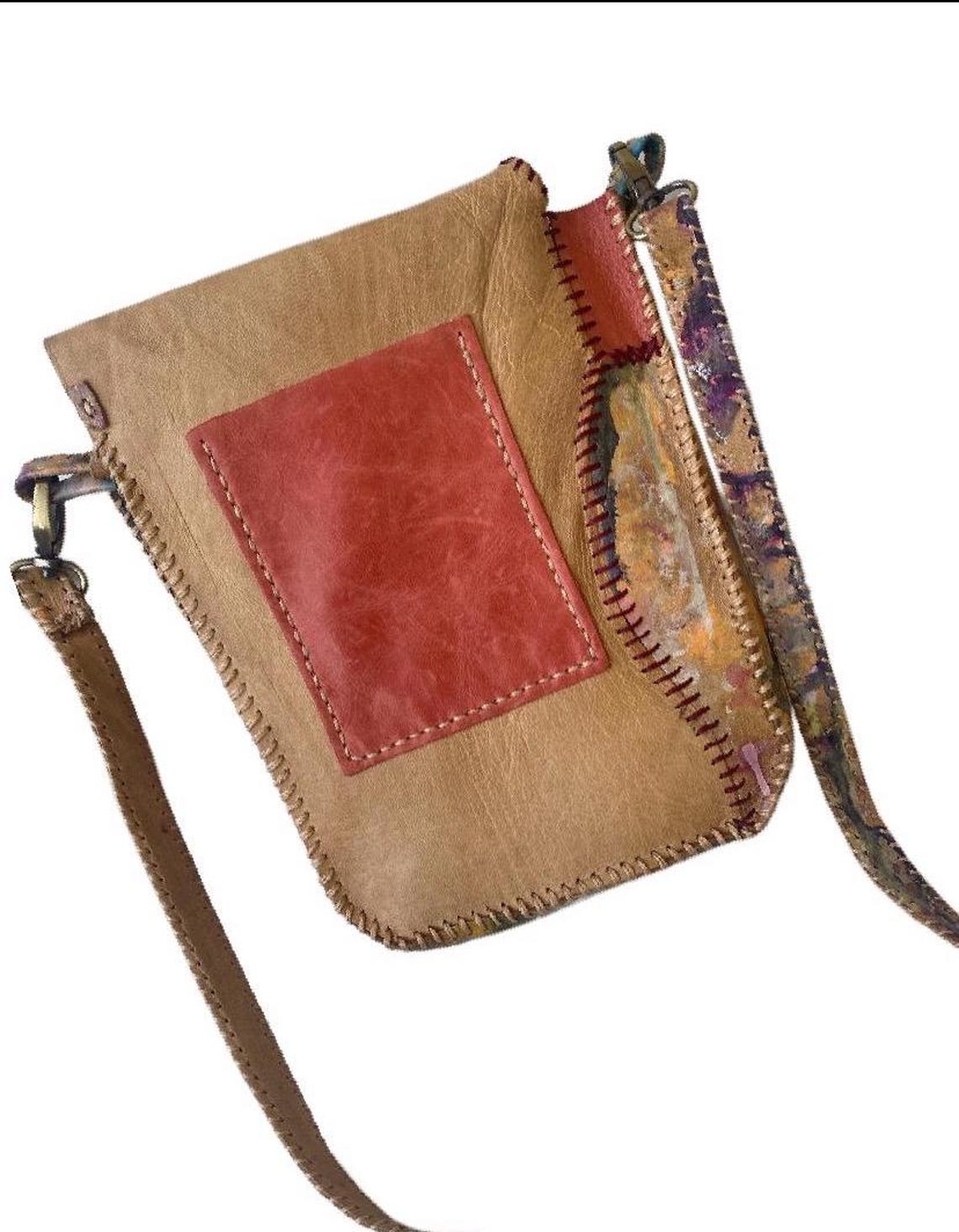 Leather Art Shoulder Bag / Handmade Leather / Art / One of A Kind ...