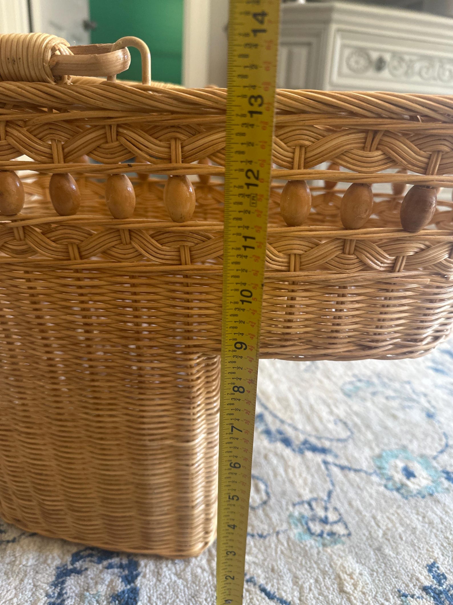 Vintage Stair Basket - Stairs Basket With Handle - Step Basket - Basket ...