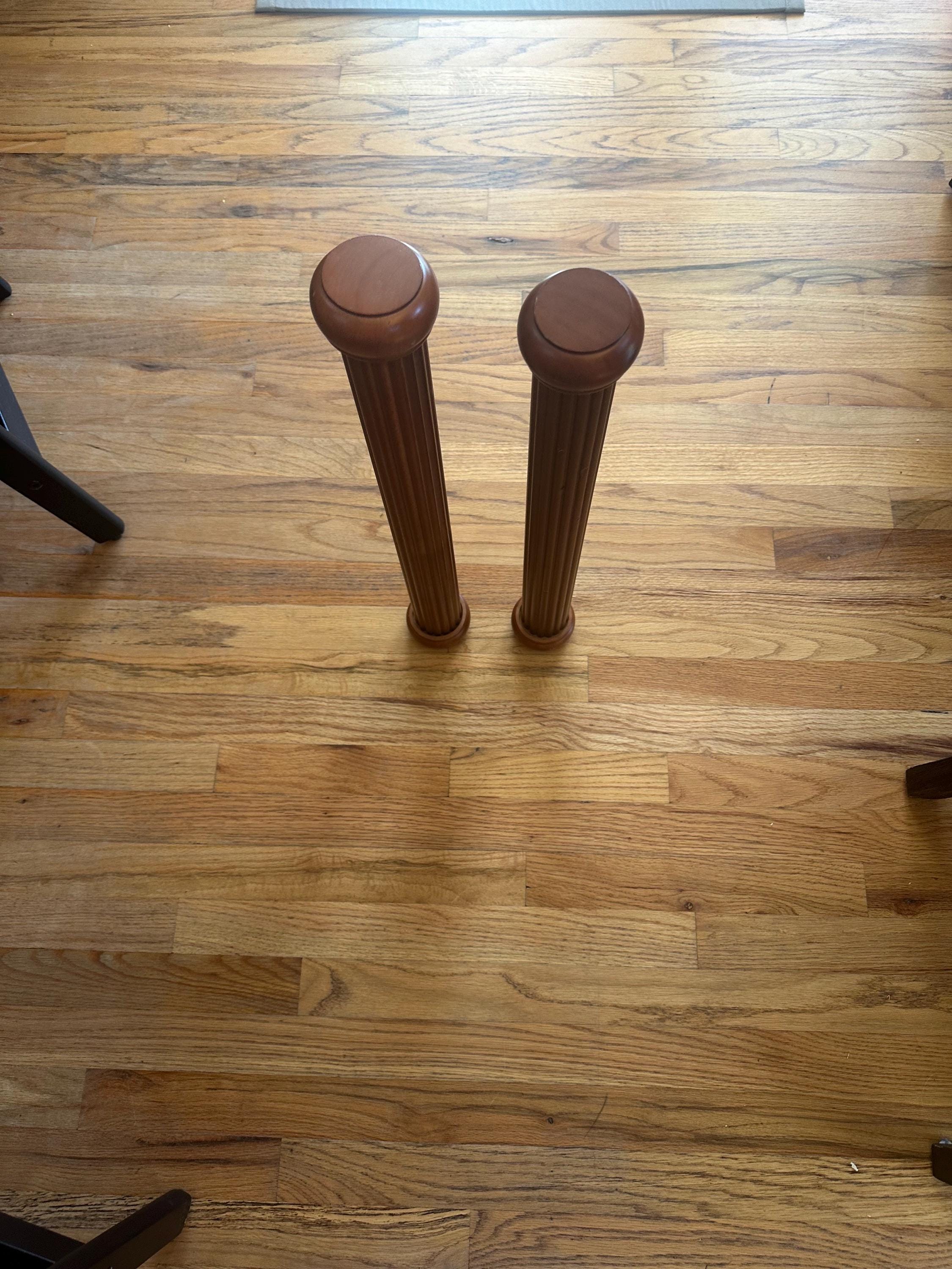 Set of 2 Vintage, Carved Wood, Rome Ribbed Columns - Etsy